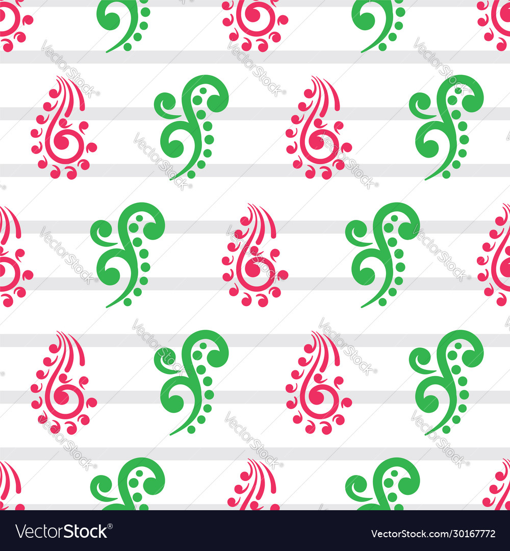 Hand drawn koru elements seamless pattern Vector Image
