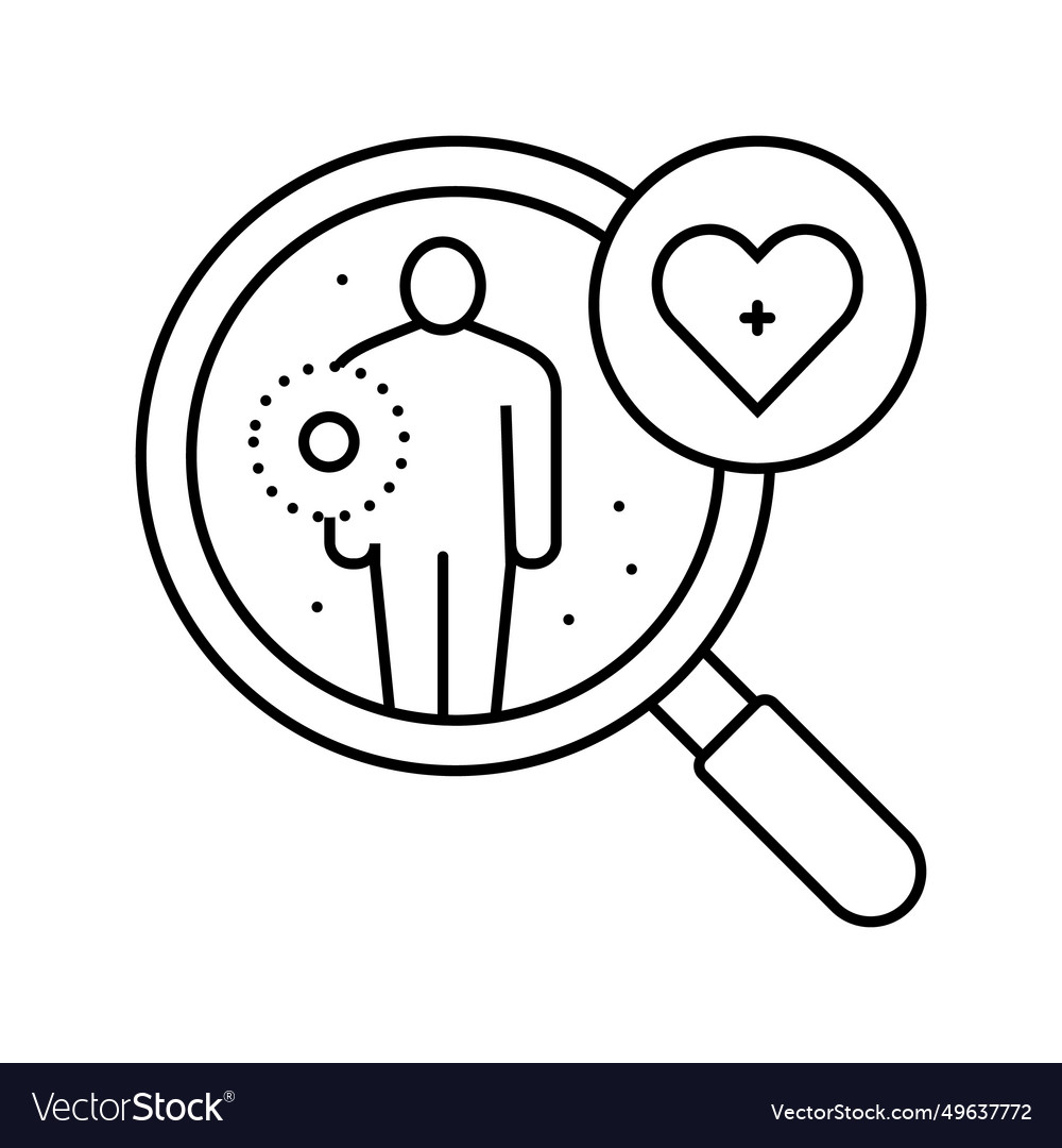 Immunology research biomedical line icon Vector Image Immunology research biomedical line icon Vector Image