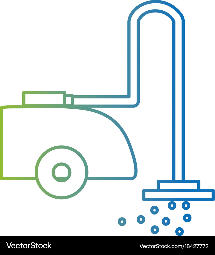 Line vacuum cleanner machine electric equipment Vector Image