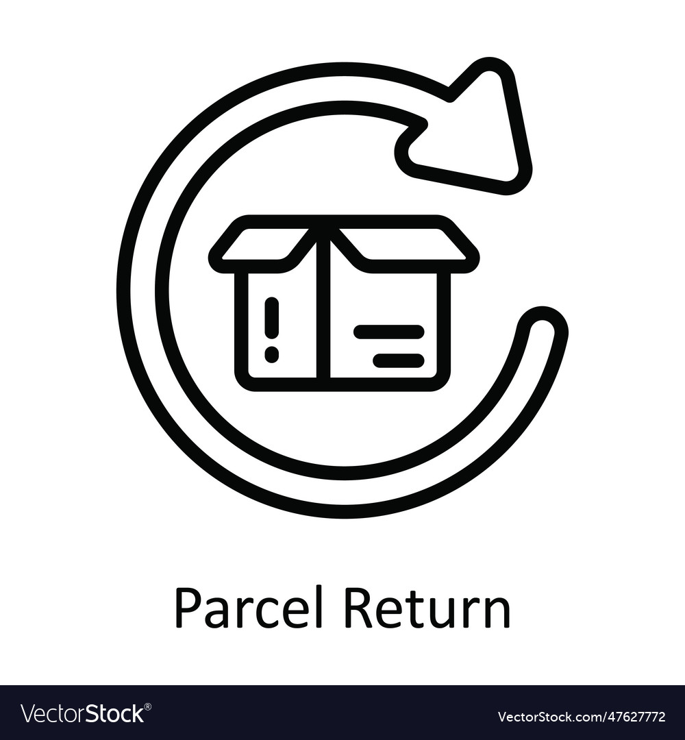 Parcel return outline icon design illust Vector Image Parcel return outline icon design illust Vector Image