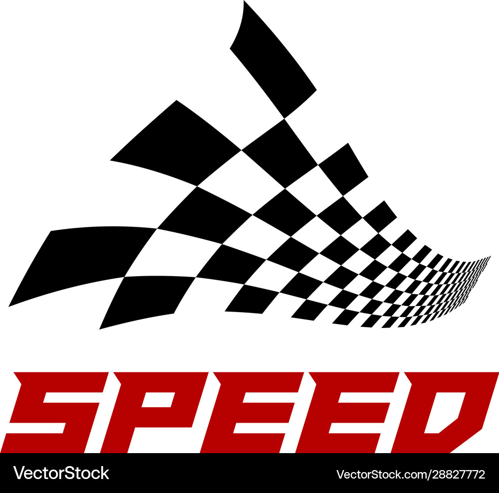 Race flag logo icon racing concept modern Vector Image