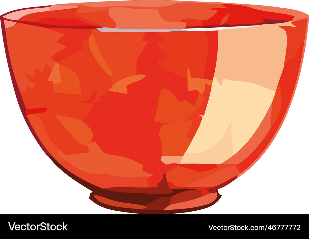 Red crockery and pottery decoration Royalty Free Vector