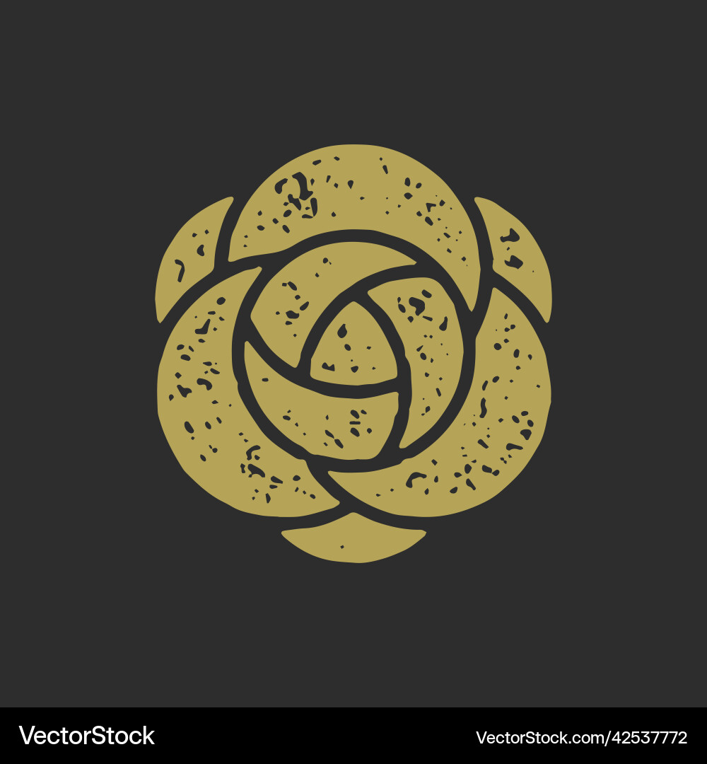 Romantic elegant flower bud with petal decorative Vector Image