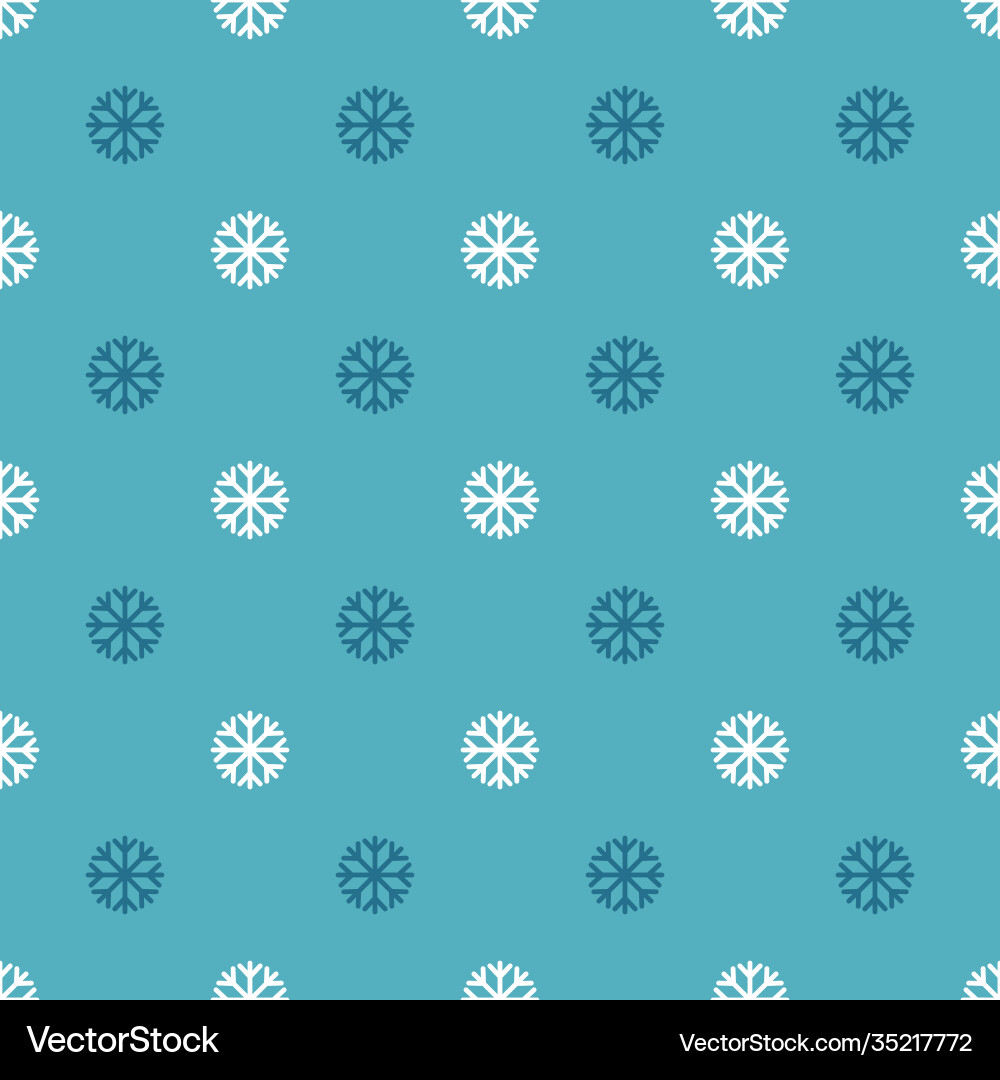 Seamless snowflakes pattern snowfall Royalty Free Vector