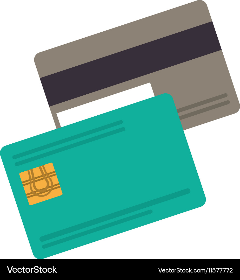 Silhouette pair credit card with band Royalty Free Vector