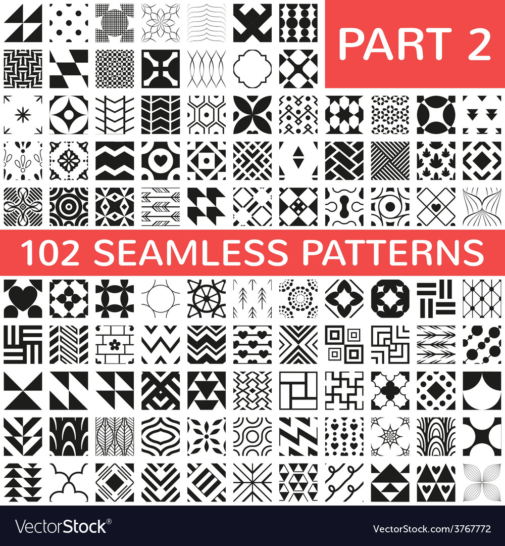 Universal different seamless patterns Royalty Free Vector