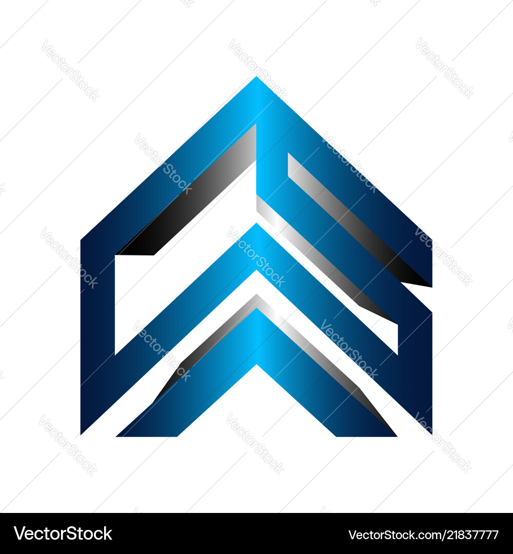 Cs letter logo design template c letter logo Vector Image