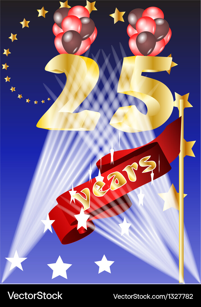 25 years Royalty Free Vector Image - VectorStock