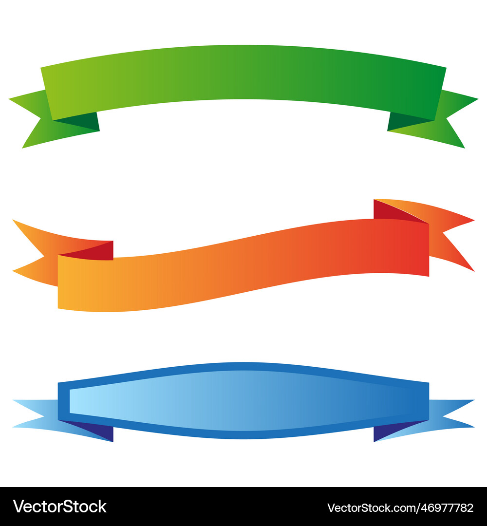 Banner plaque or tag label shape oblong long Vector Image