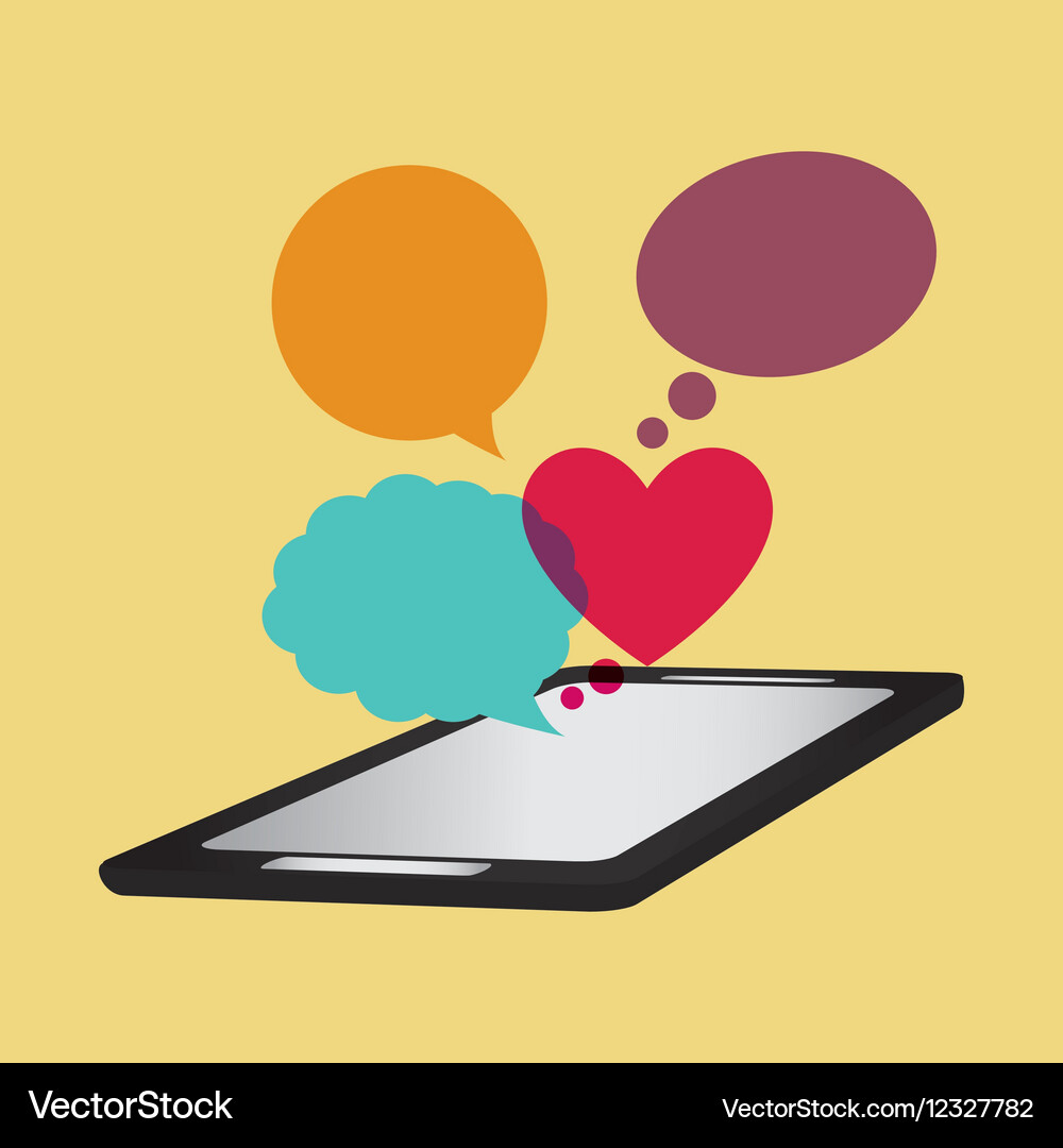 Chat bubble social media Royalty Free Vector Image