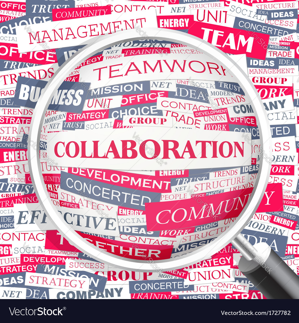 COLLABORATION Royalty Free Vector Image - VectorStock