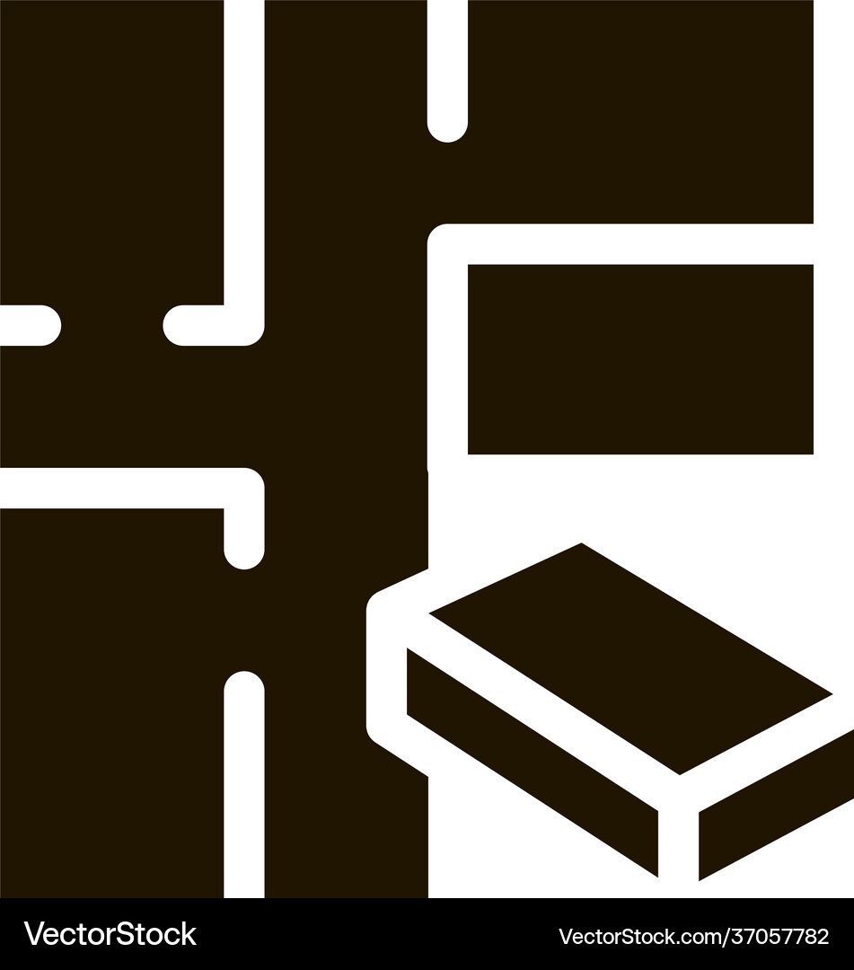 Construct house icon glyph Royalty Free Vector Image