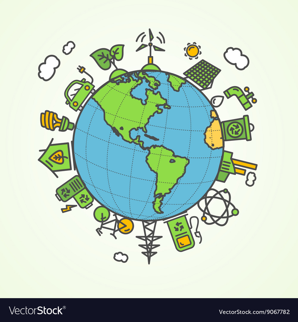Environment concept Royalty Free Vector Image - VectorStock