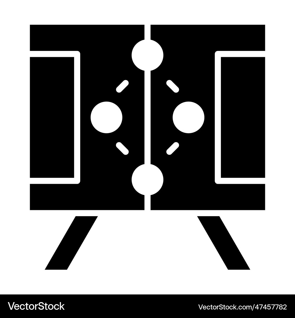 Football strategy glyph icon for personal Vector Image