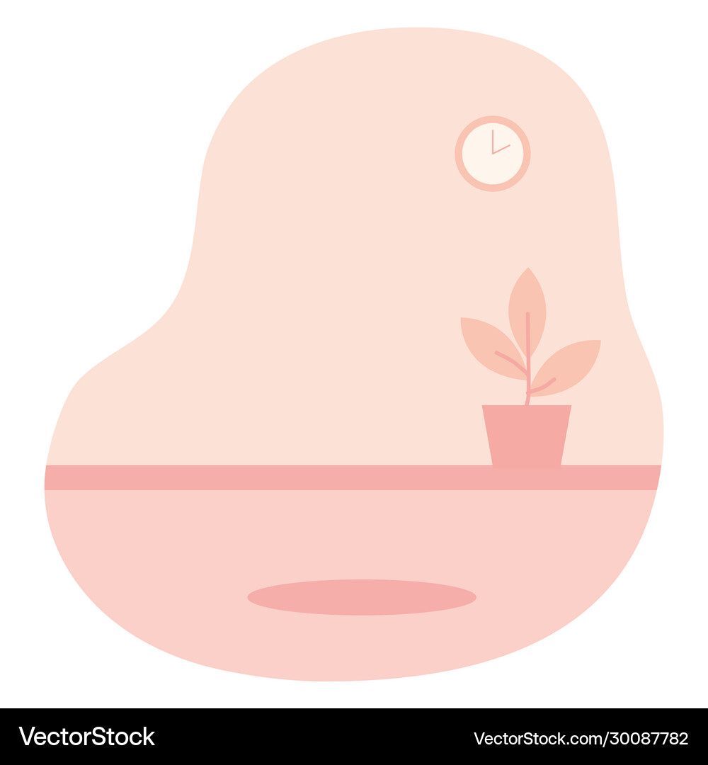 Indoor home scene with decoration Royalty Free Vector Image