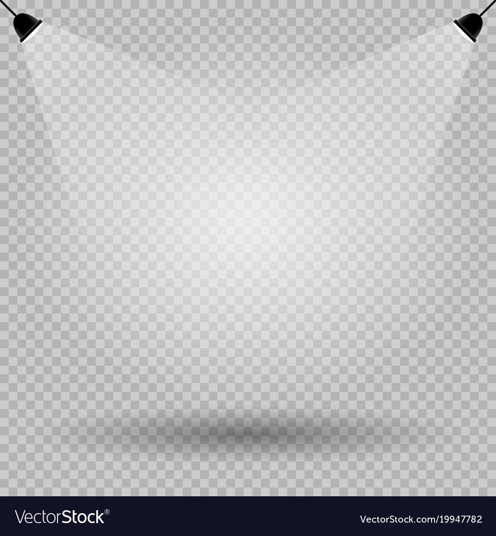 Lights shadow empty template transparent Vector Image