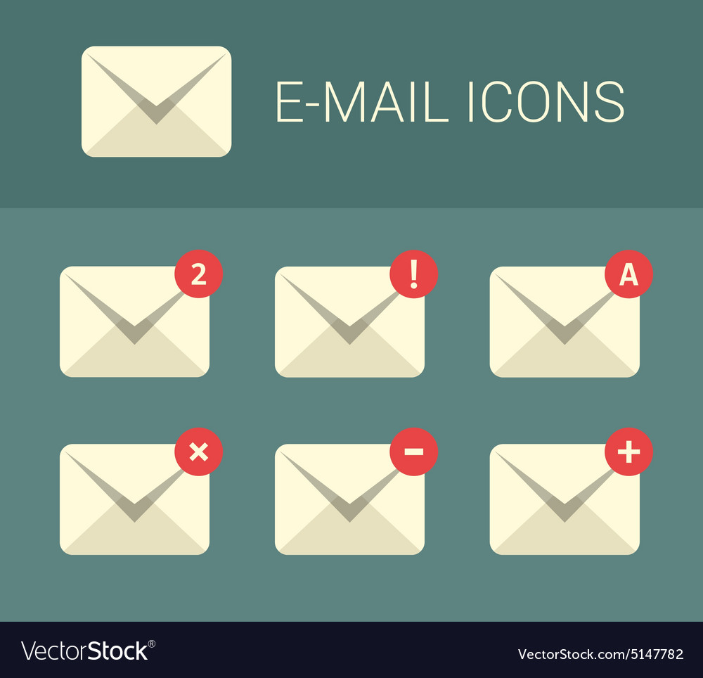 Mail design elements for website Royalty Free Vector Image