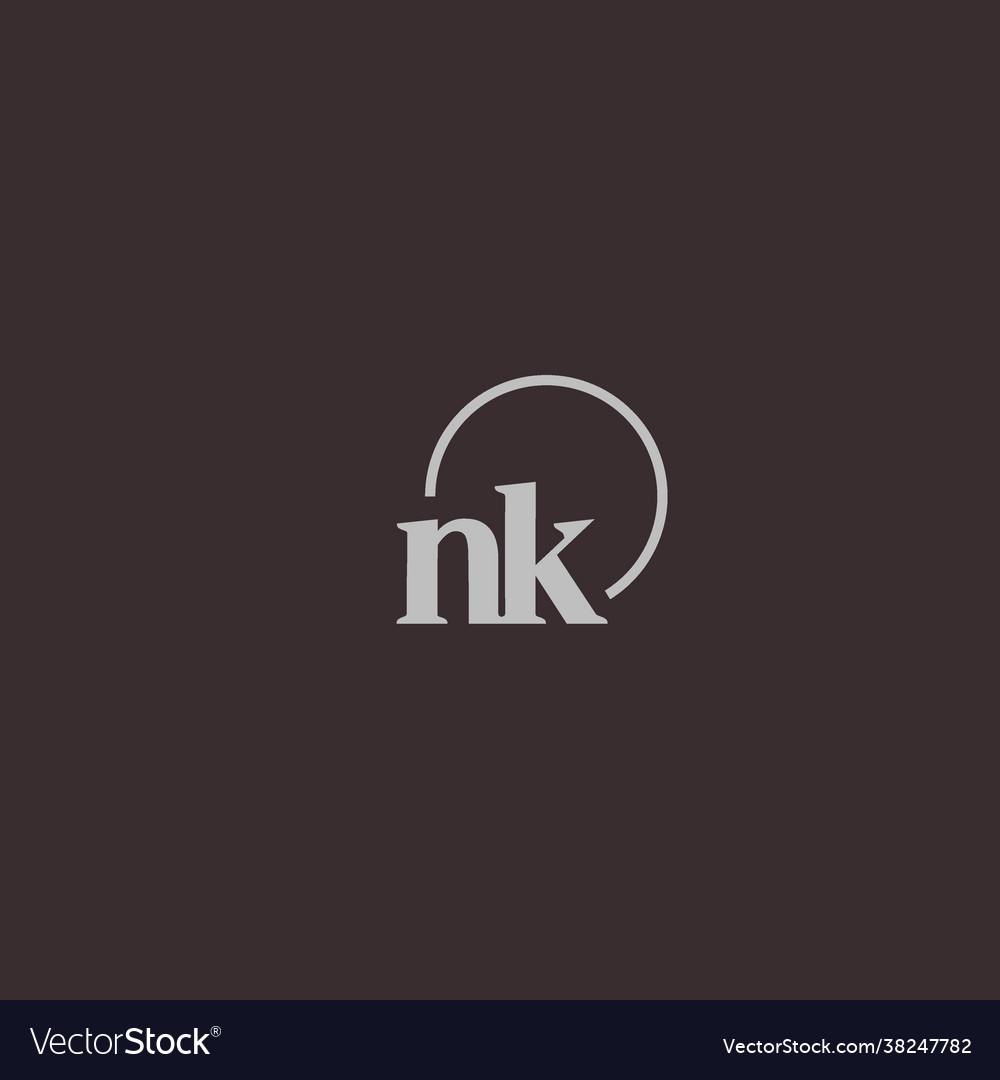 Nk initials logo monogram Royalty Free Vector Image