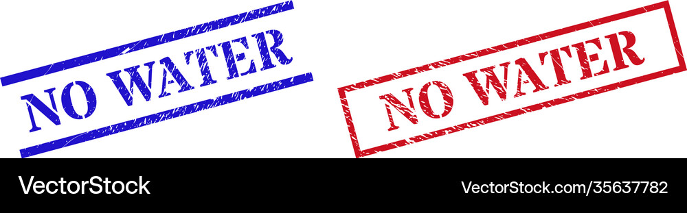 No water grunge scratched stamp seals Royalty Free Vector