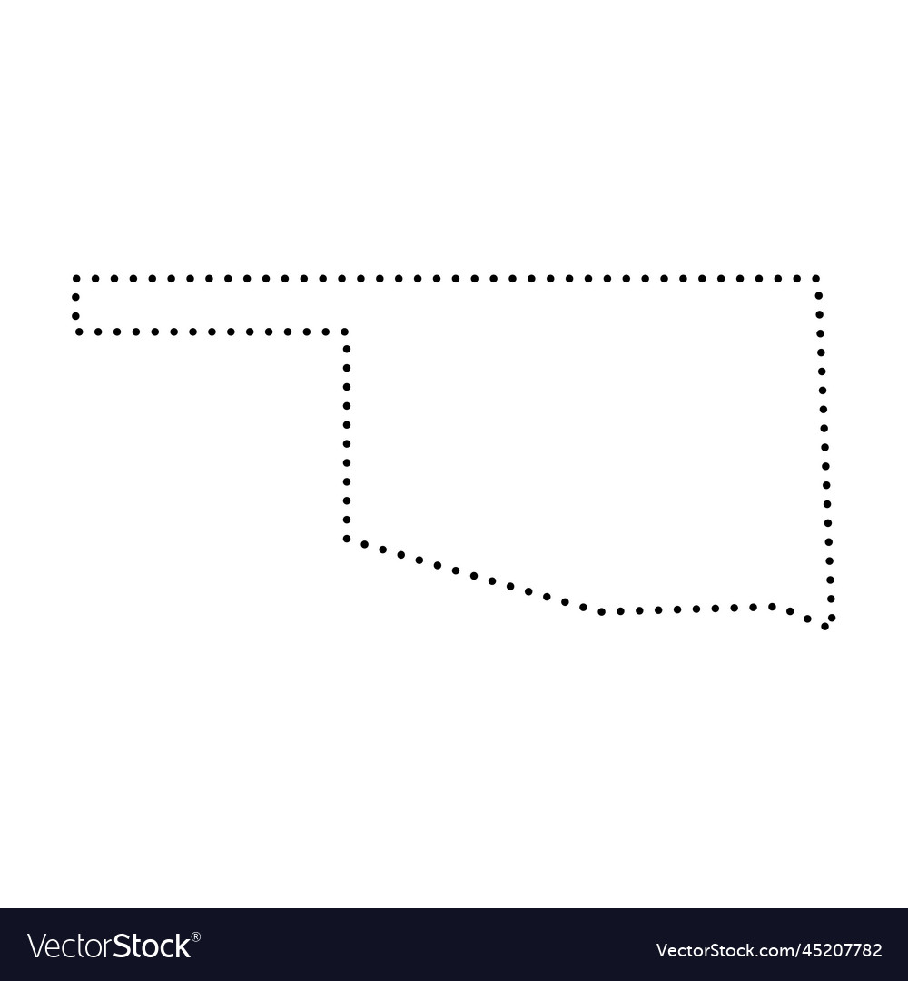 Oklahoma black outline map state of usa Royalty Free Vector Oklahoma black outline map state of usa Royalty Free Vector