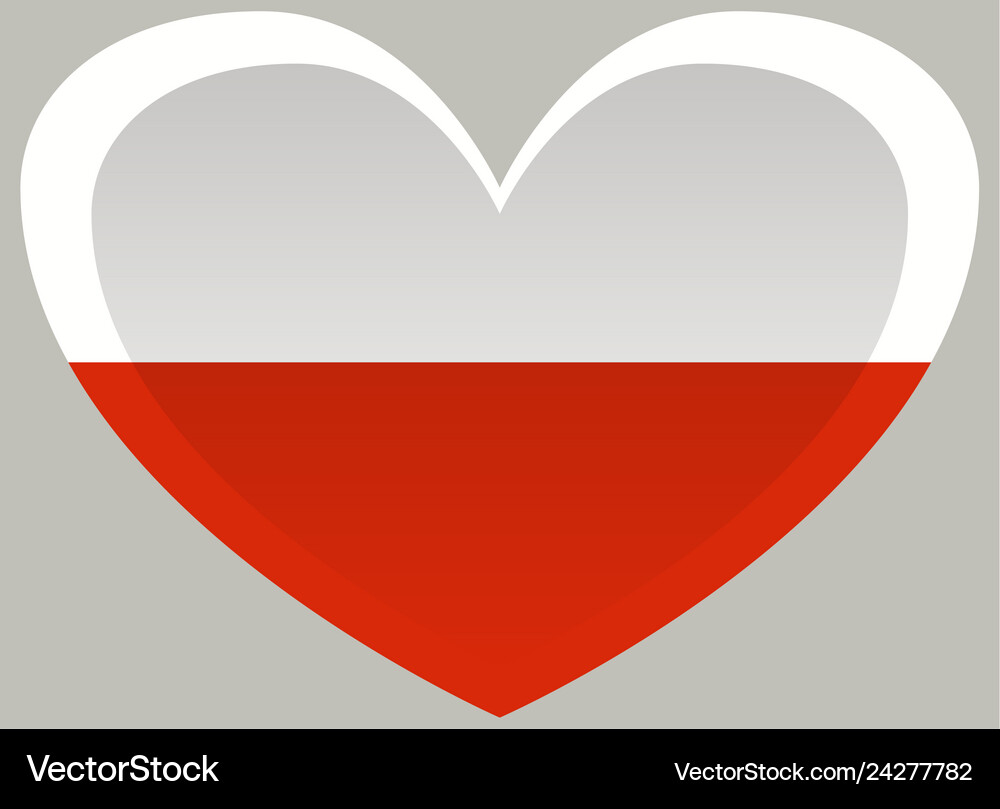 Poland flag official colors and proportion Vector Image