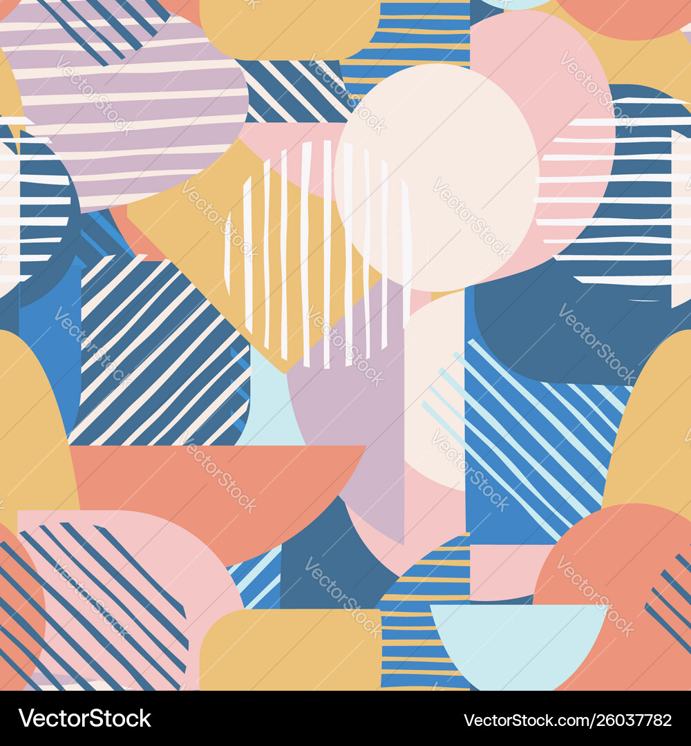 Trendy contemporary geometry shapes seamless Vector Image
