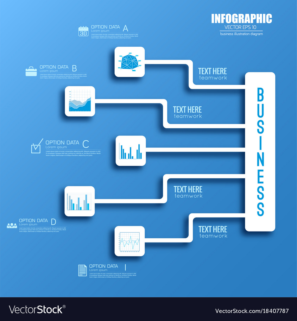 Abstract infographic charts template Royalty Free Vector