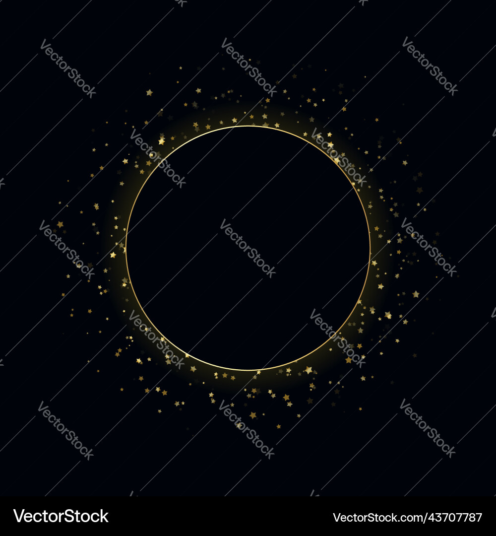Festive round christmas and new year frame Vector Image