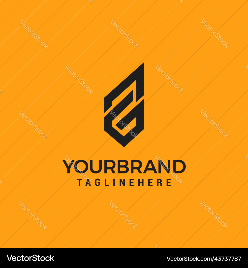 Letter ag logo design with simple style good Vector Image