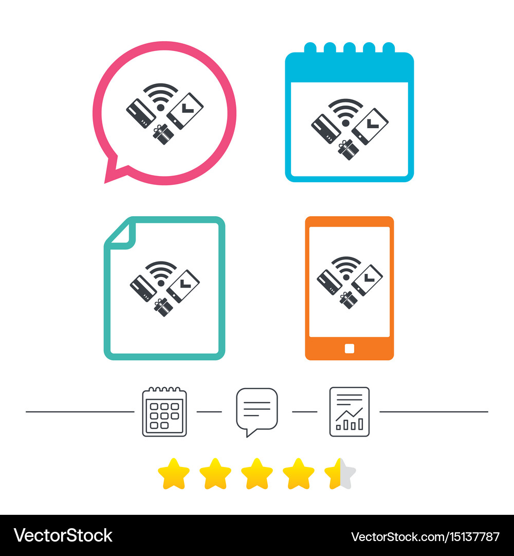 Mobile payments icon smartphone credit card Vector Image