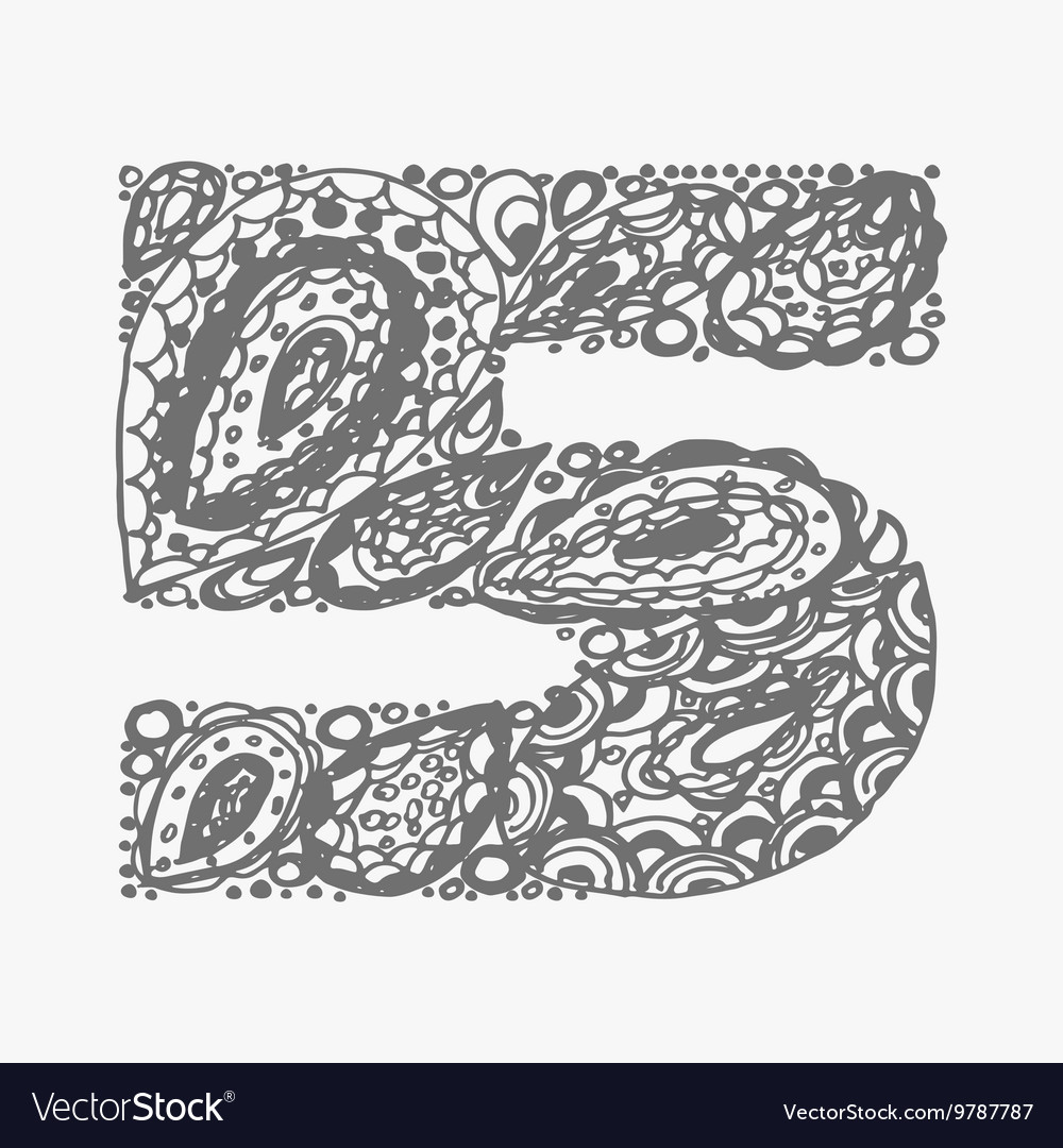 Number five Royalty Free Vector Image - VectorStock
