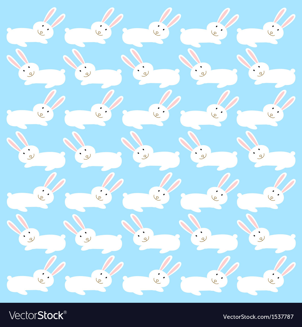 Rabbits background Royalty Free Vector Image - VectorStock