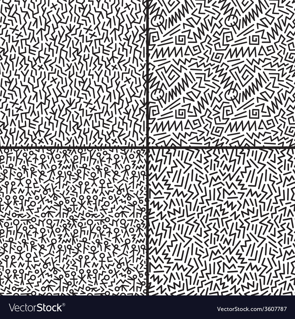 Seamless abstract backgrounds set Royalty Free Vector Image