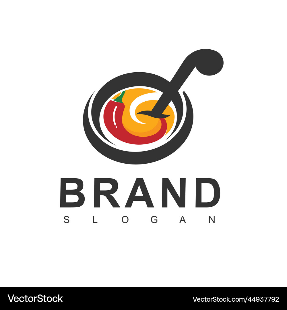Cooking logo design template spicy food Royalty Free Vector