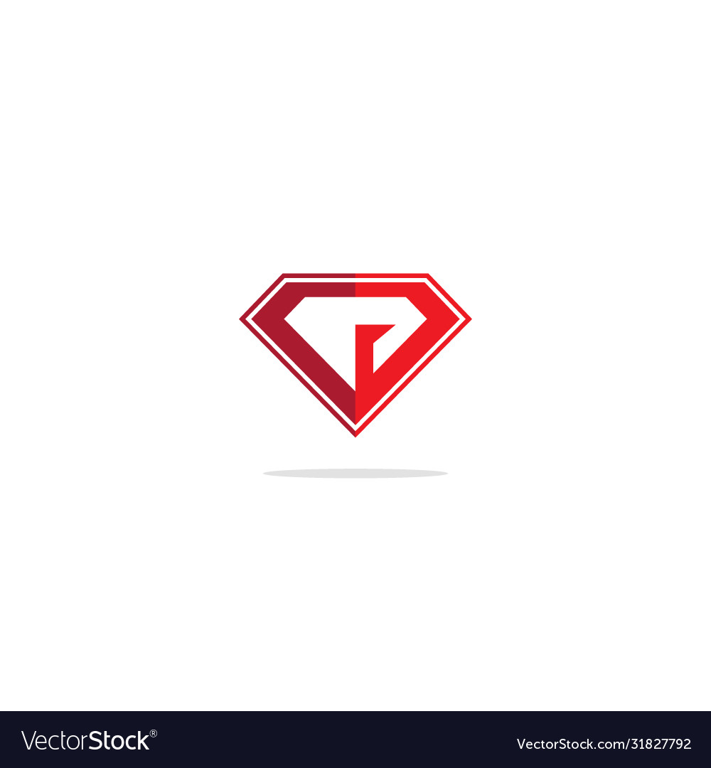 Diamond initial logo Royalty Free Vector Image