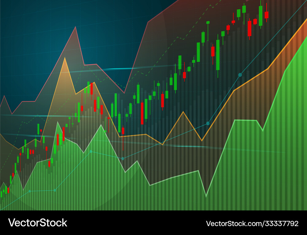 Financial Stock Market Chart Royalty Free Vector Image