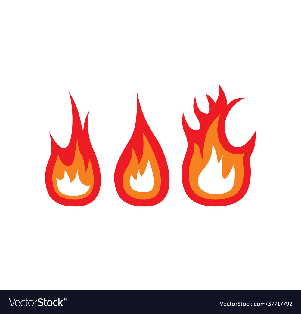 Fire set Royalty Free Vector Image - VectorStock
