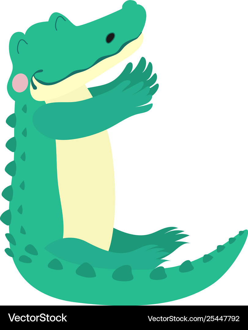 Flat cartoon animal clip art Royalty Free Vector Image