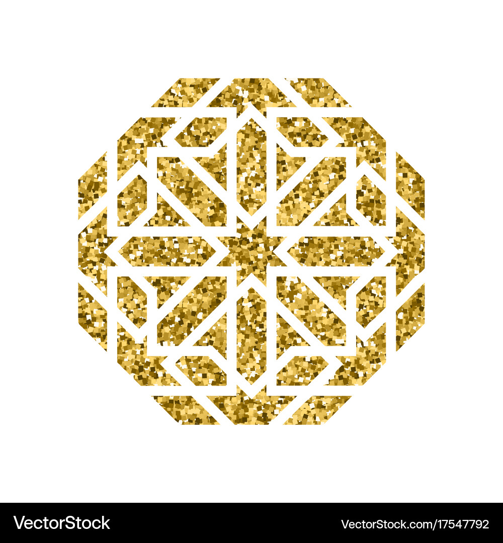 Islamic golden pattern Royalty Free Vector Image