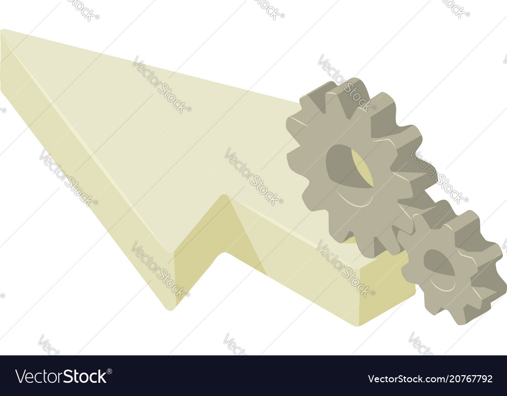 Loading cursor icon isometric style Royalty Free Vector
