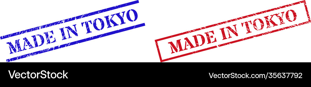 Made in tokyo textured rubber stamp watermarks Vector Image