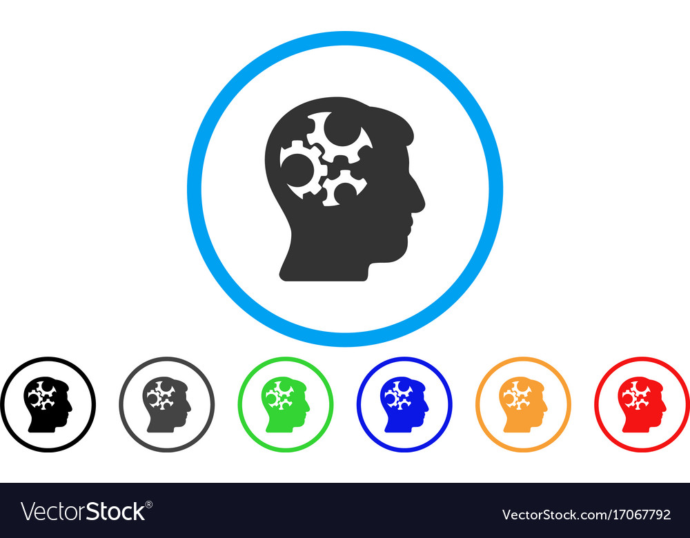 Mind gears rounded icon Royalty Free Vector Image Mind gears rounded icon Royalty Free Vector Image