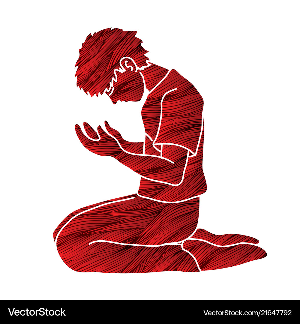 Praise god prayer christian praying Royalty Free Vector