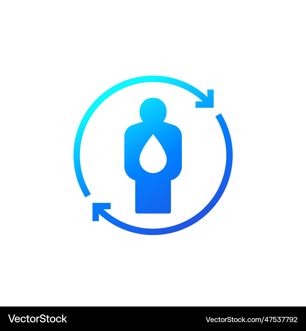 Rehydrate your body icon recover from dehydration Vector Image