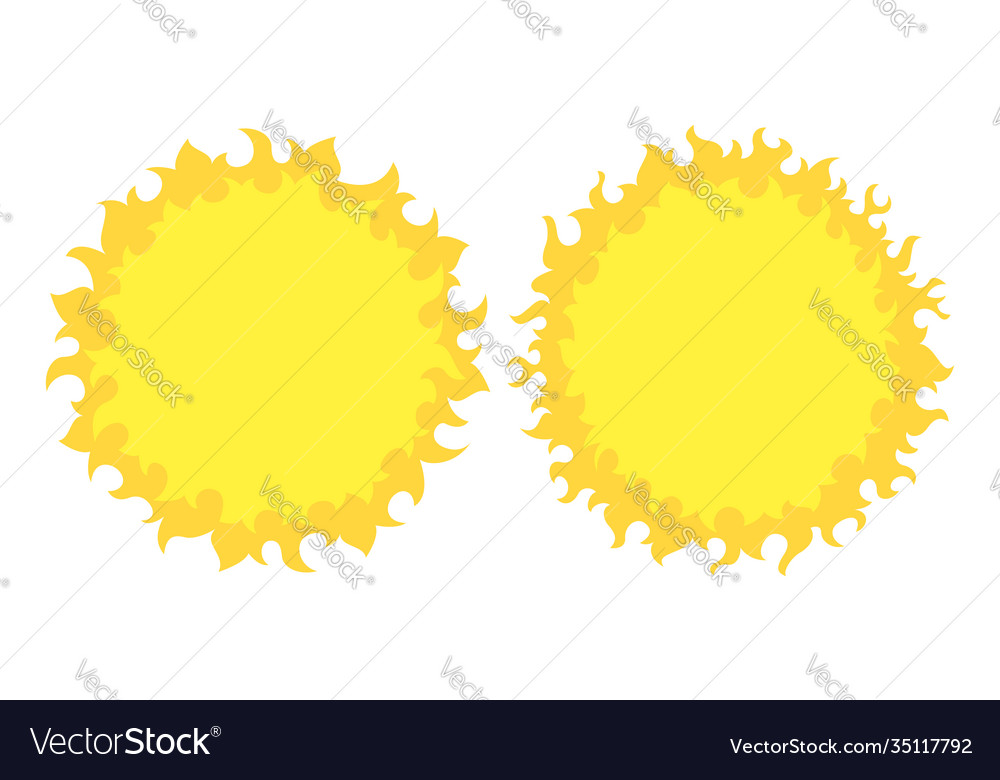 Round fire frames Royalty Free Vector Image - VectorStock