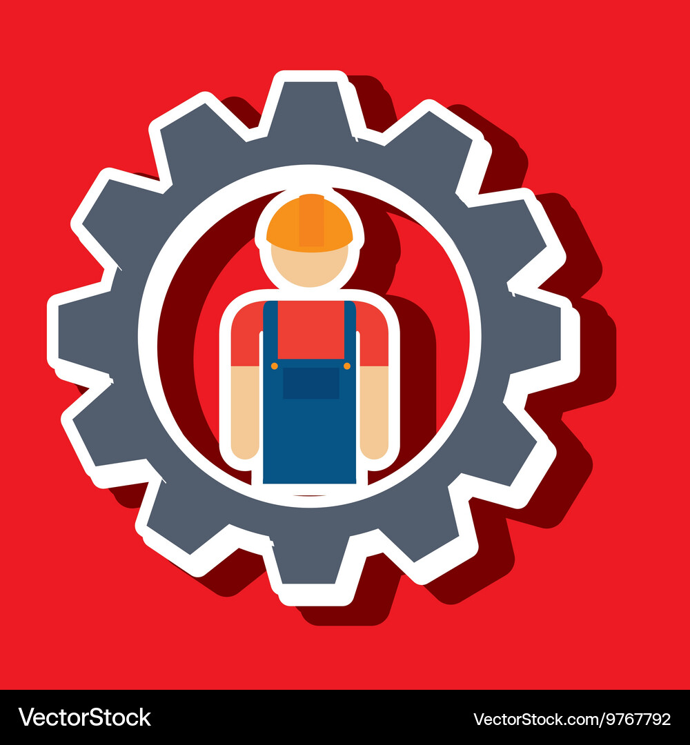 Signal of worker isolated icon design Royalty Free Vector