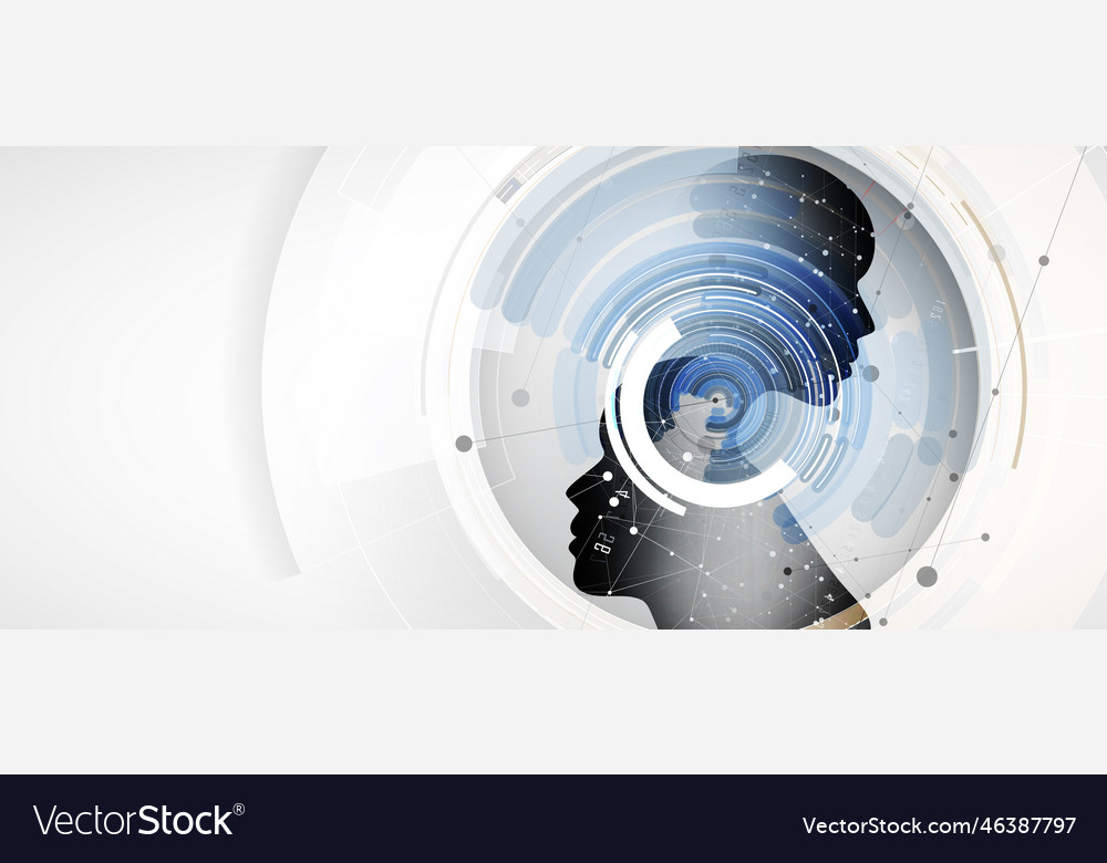 Artificial intelligence technology web background Vector Image