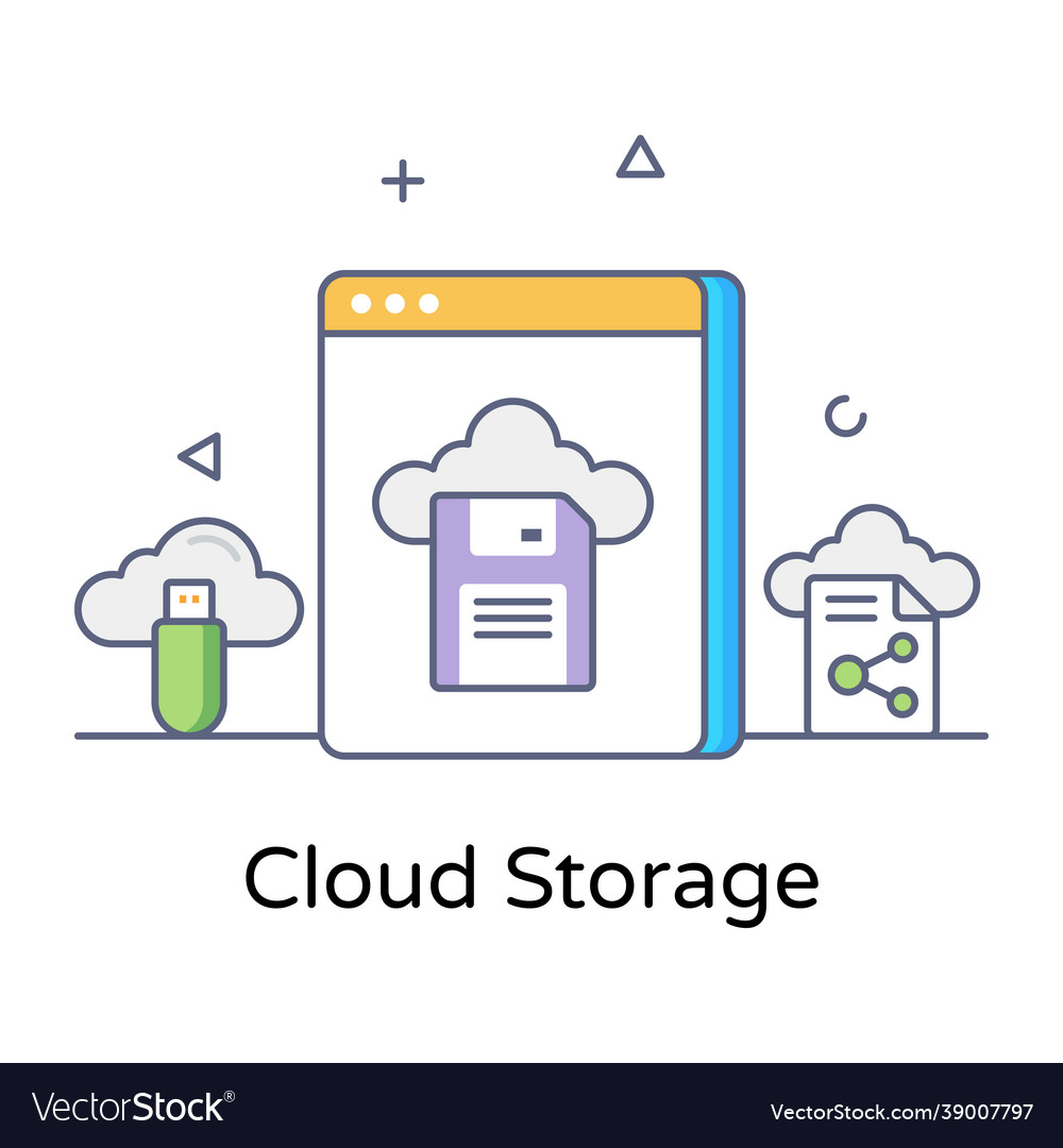 Cloud storage Royalty Free Vector Image - VectorStock