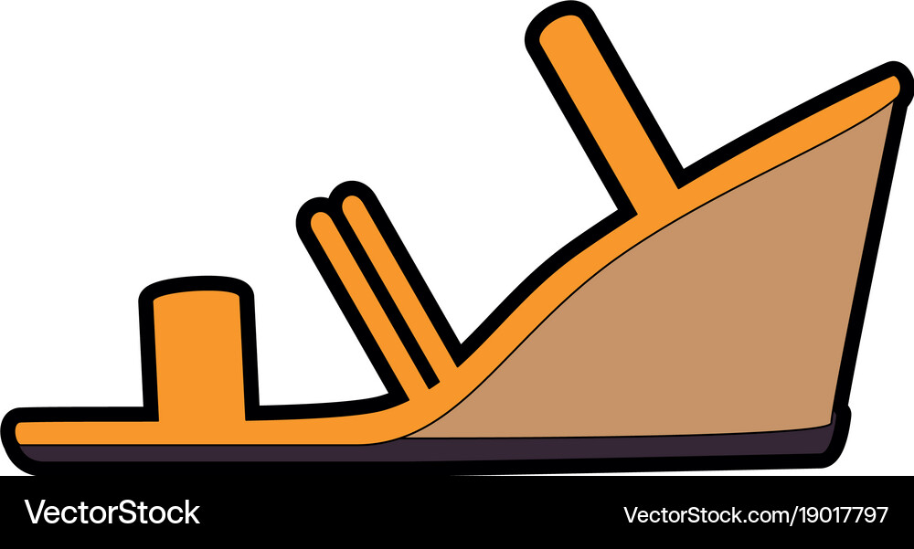 Elegant heeled sandals icon Royalty Free Vector Image