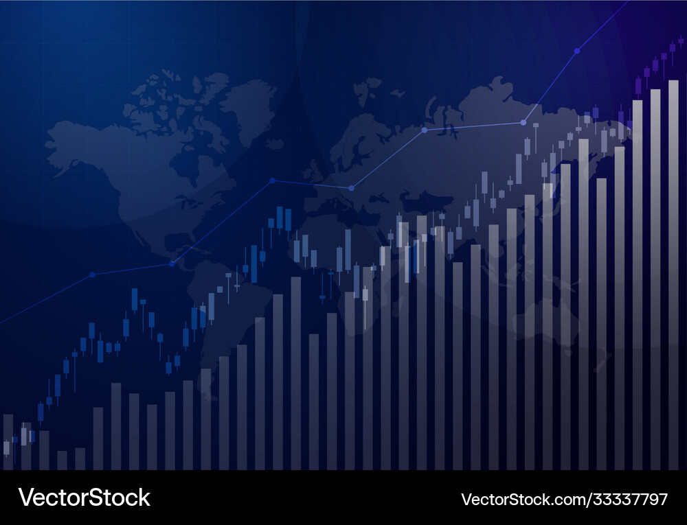 Financial stock market graph Royalty Free Vector Image